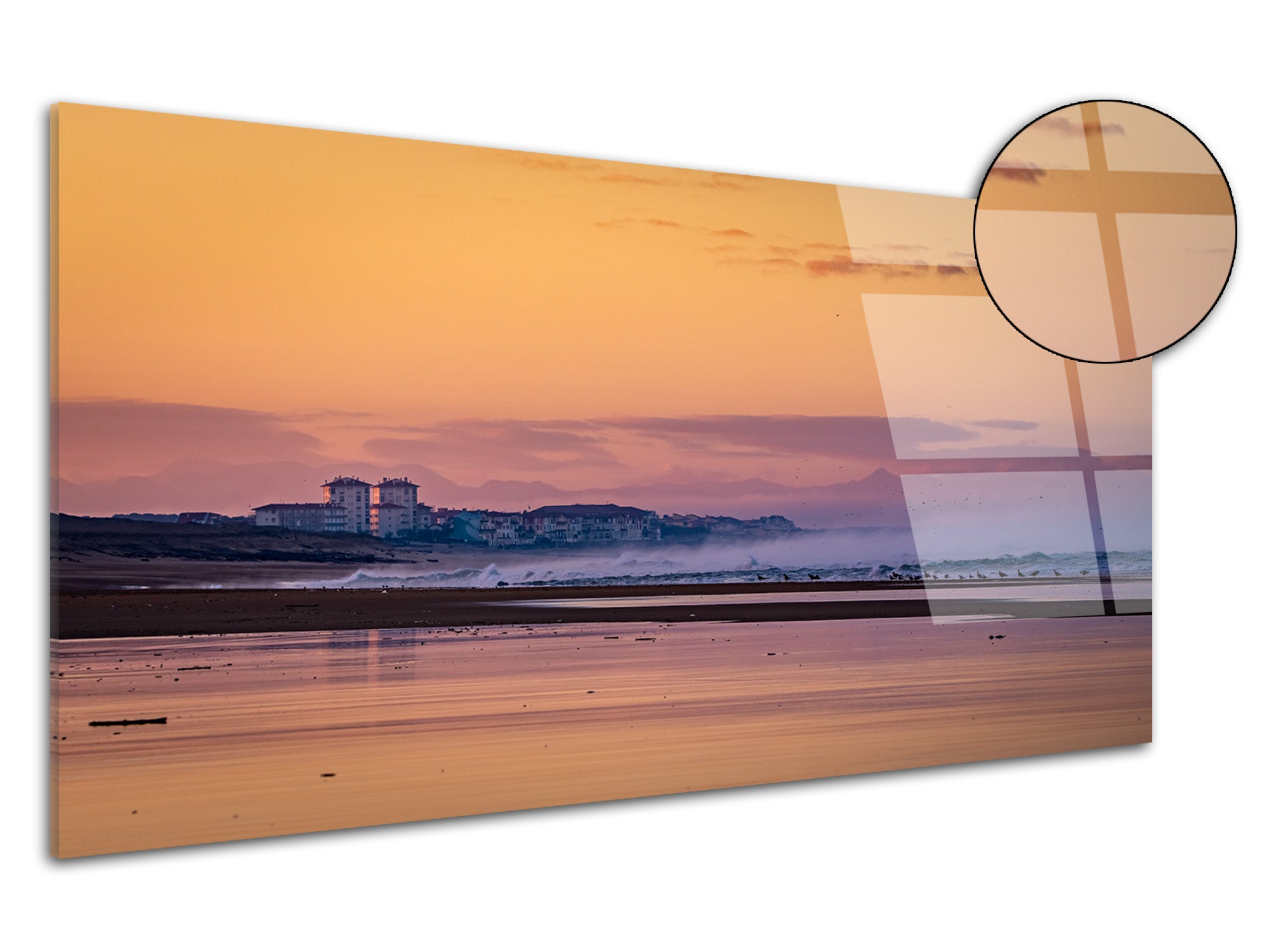 Tableau plexiglas photo levé de soleil sur Hossegor | Leroy Merlin