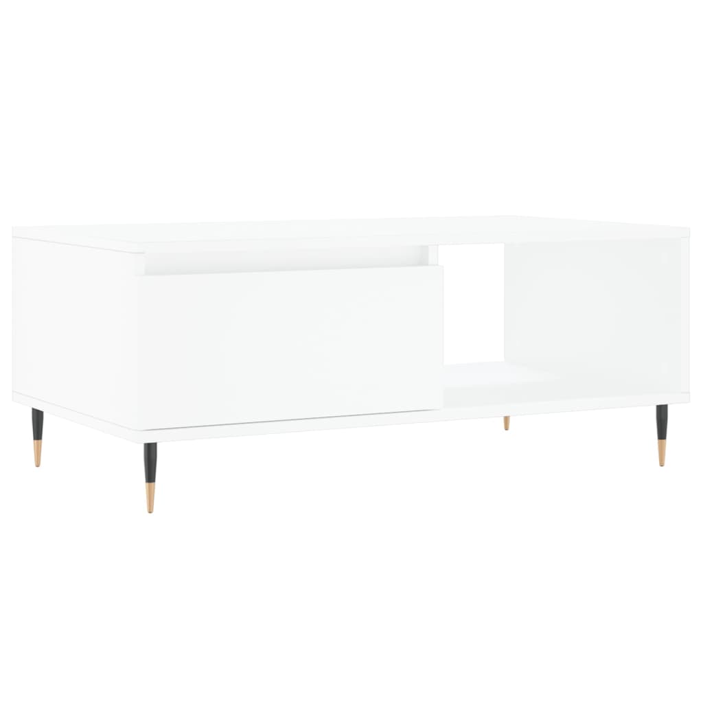 Table basse en contreplaqué blanc 90x50x36,5 cm | Leroy Merlin