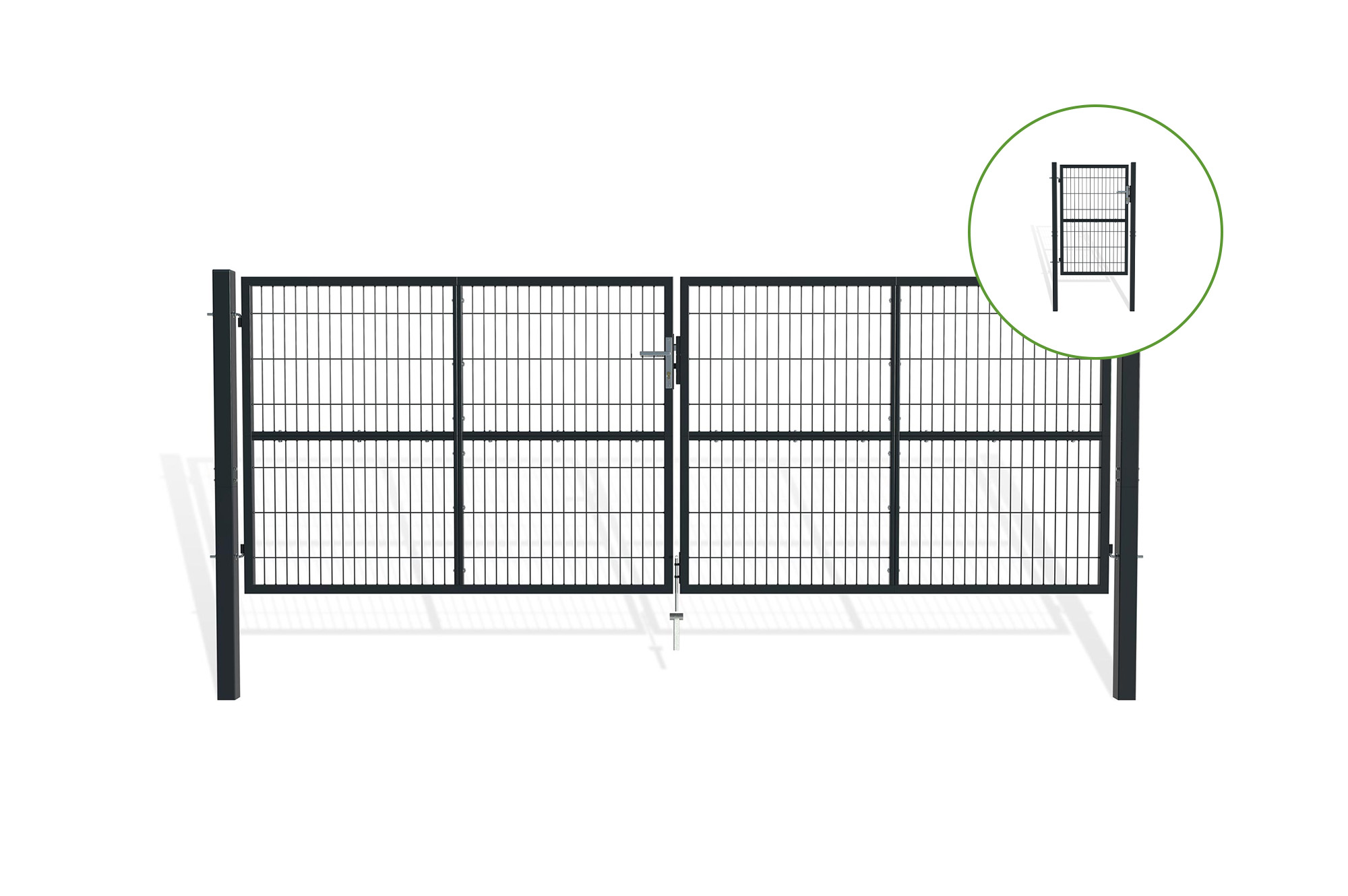 Cancello in rete 4m H.140cm RAZO + Cancello 1m RAZO H.140cm Grigio ...