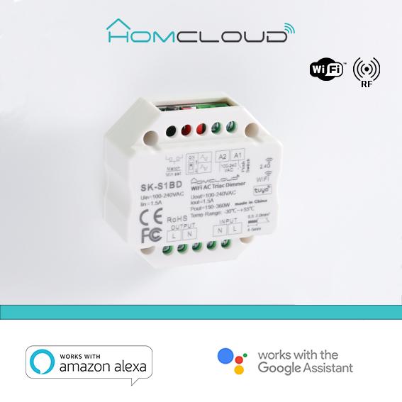 Homcloud Modulo da incasso Smart Dimmer Wi-Fi 1 canale 2.4ghz per ...