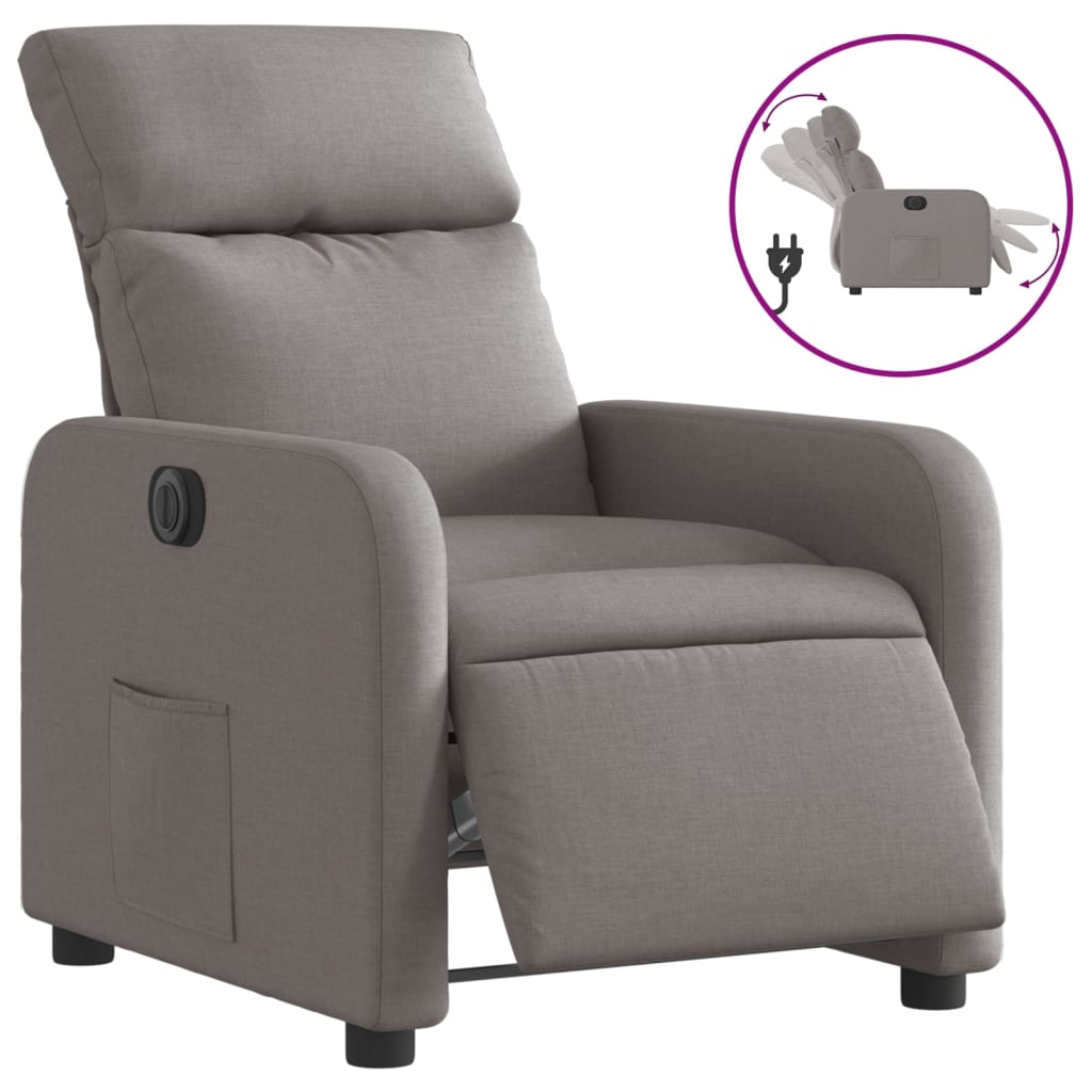 Fauteuil inclinable électrique - Fauteuil Relax Taupe Tissu | Leroy Merlin