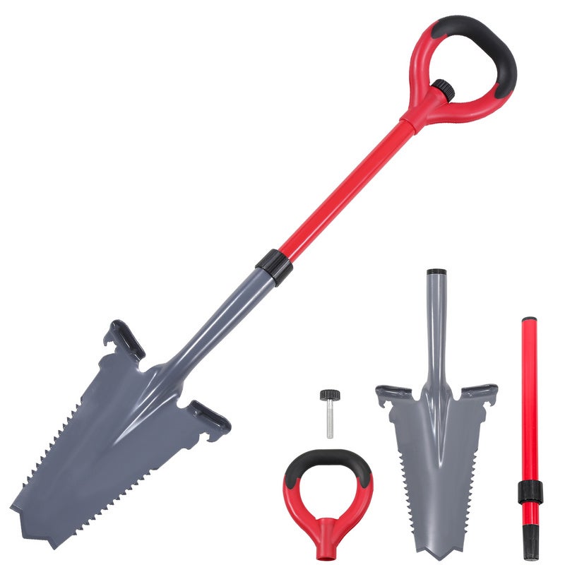 2pcs Bêche multifonctions Acier de carbone Outil de jardin lame en V ...