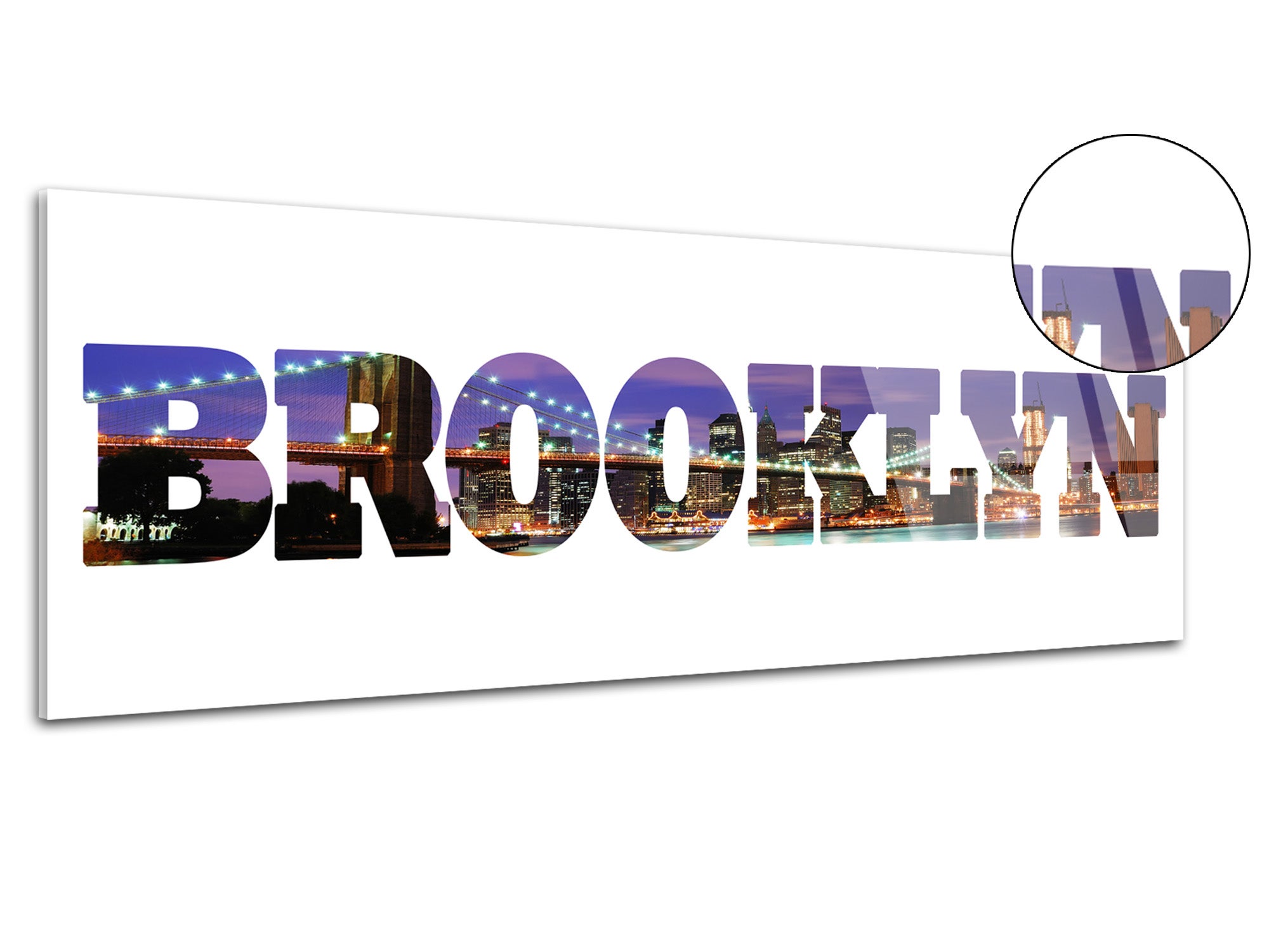 Tableau plexiglas deco lettrage Brooklyn | Leroy Merlin