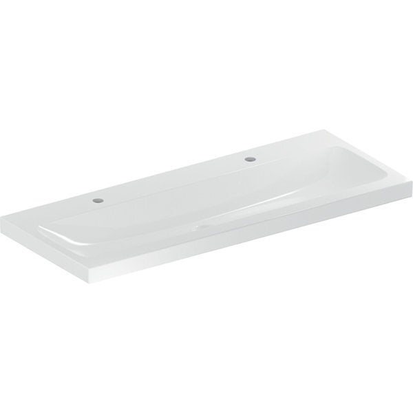 Lavabo Geberit iCon Light, 120 cm x 48 cm, con 2 fori per rubinetto ...