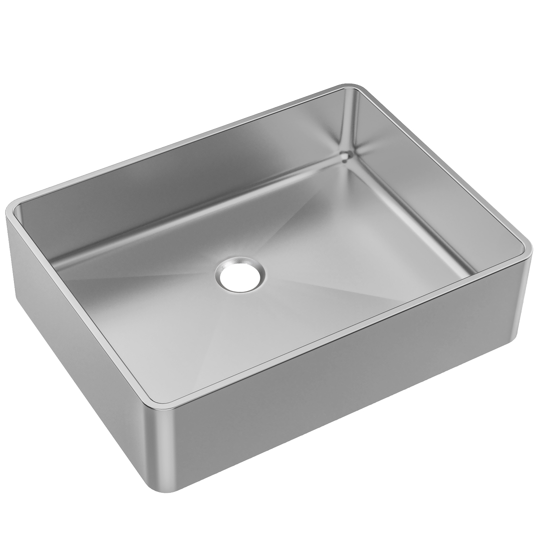 Luisa vasque à poser 48x37 en inox | Leroy Merlin