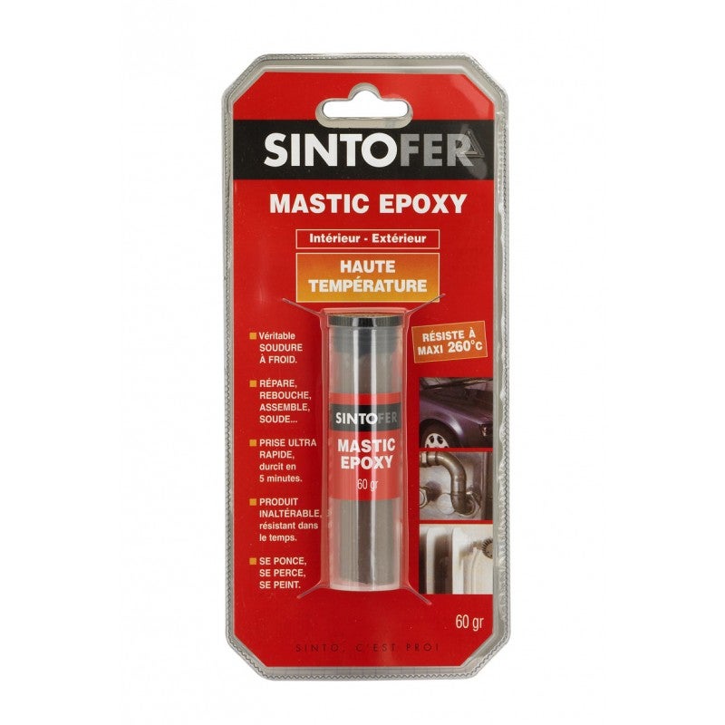 Mastic EPOXY - Haute température - 60 gr - SINTO | Leroy Merlin