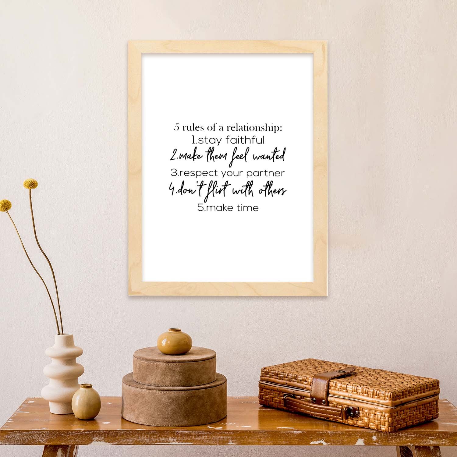 Poster Con Frase Inspiracional. Lámina De Decoración 'reglas De La ...