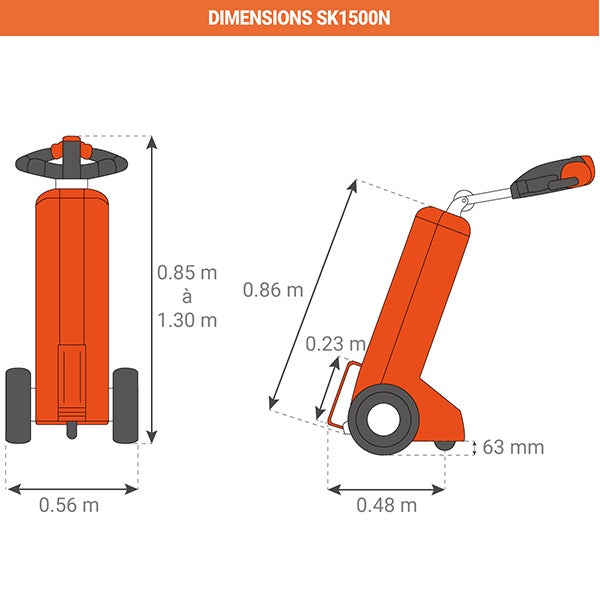 Tracteur électrique tireur/pousseur - Charge max 1000kg - SK1000N ...