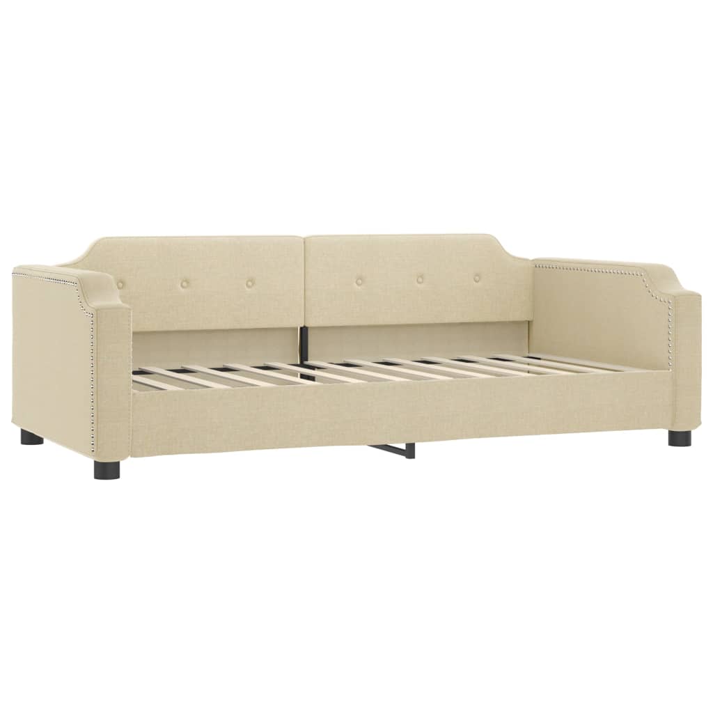 Lit simple | Lit de repos crème 80x200 cm tissu CFW52113 | Leroy Merlin