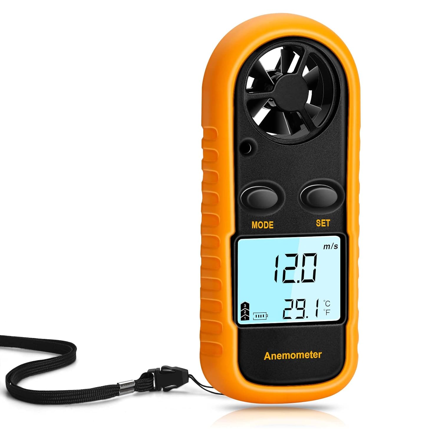 Anémomètre numérique portable avec écran LCD numérique pour le cerf ...