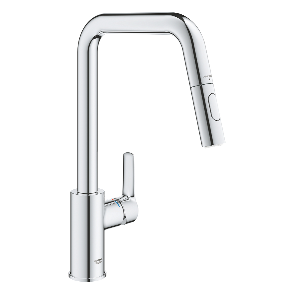 Grifo de cocina con chorro GROHE Start, caño alto cromado, 2 chorros ...