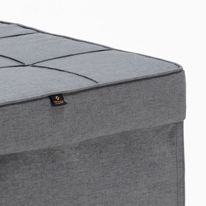 Pouf cama plegable en tejido Sweet Relax - Gris Oscuro | Leroy Merlin