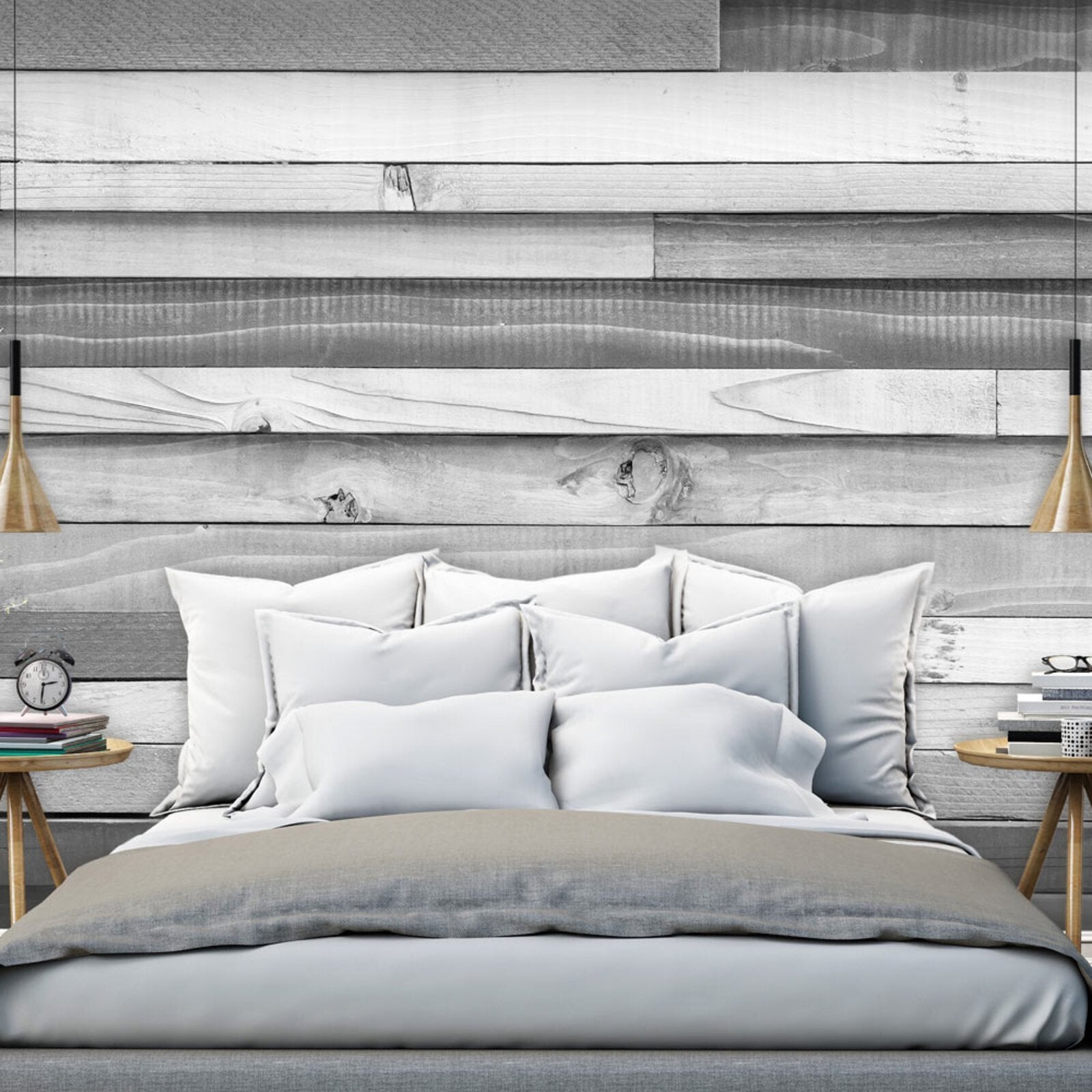 Papier peint manoir gris - 200 x 140 cm | Leroy Merlin