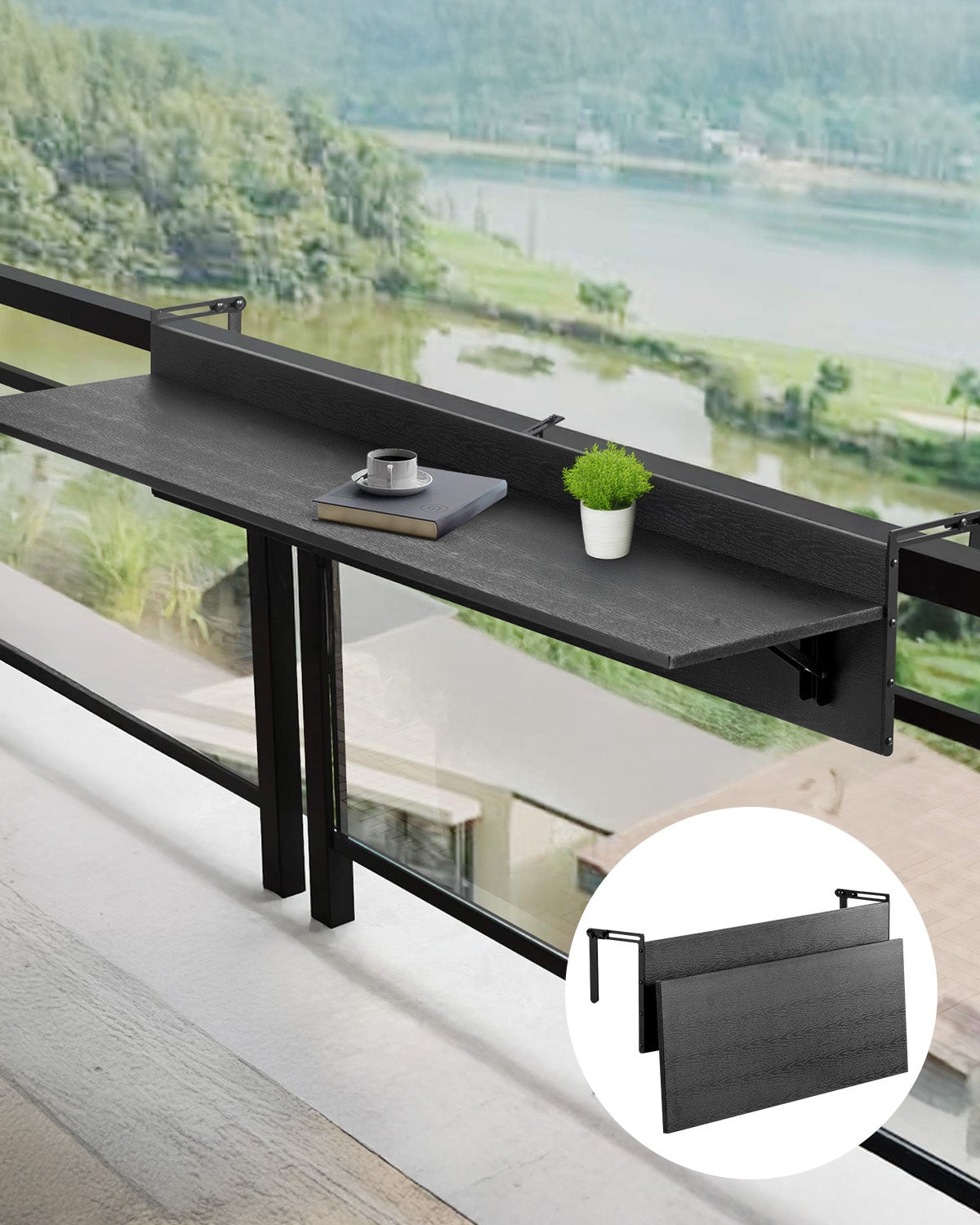 Table Suspendue Balcon,VEVOR 1220 x 450 x 240 mm,Table Pliante pour ...