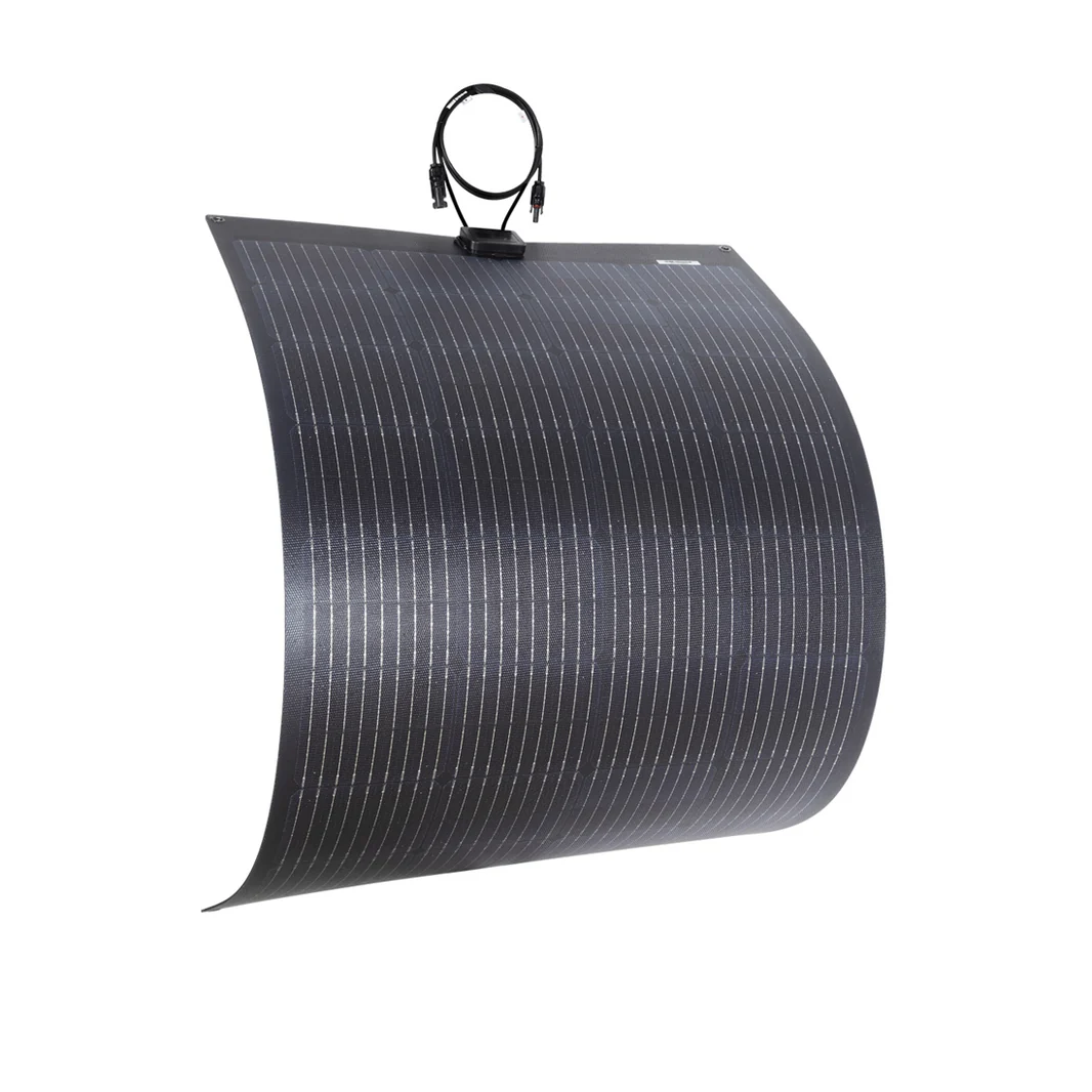 Panel solar flexible 150W 12V negro, diseño ultrafino y resistencia ...