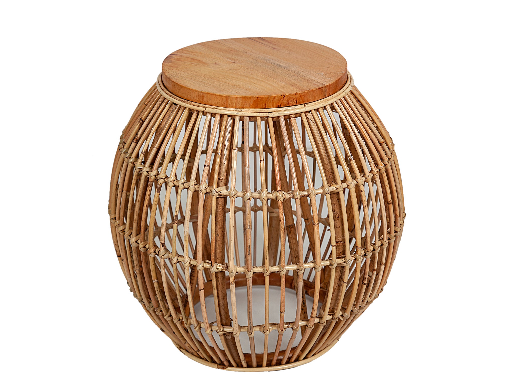 Mesa Redda Rattan Tapa Madera | Leroy Merlin