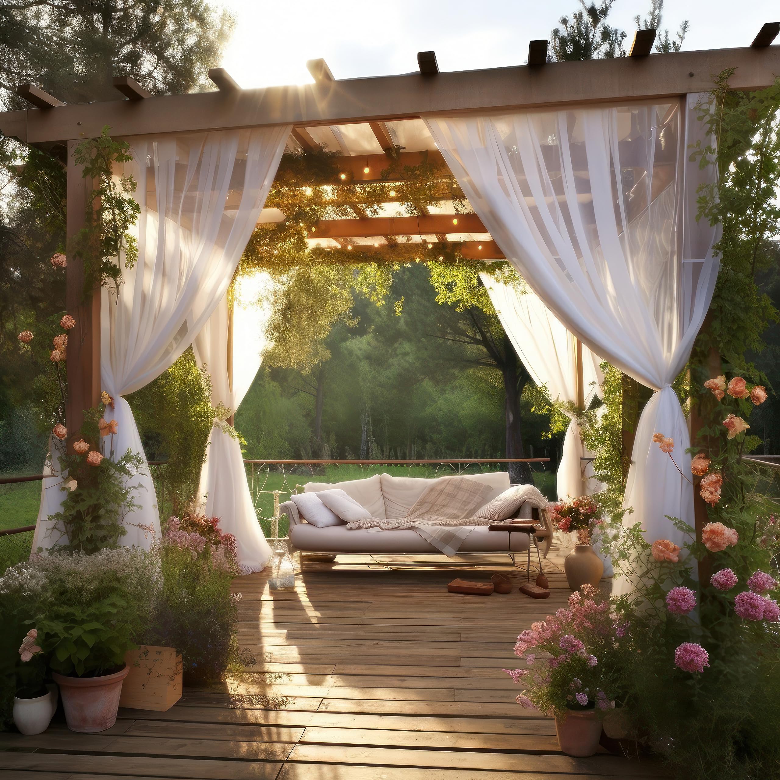 Moustiquaire de gazebo 2,4 x 6 M, filet de jardin, filet anti-insectes ...