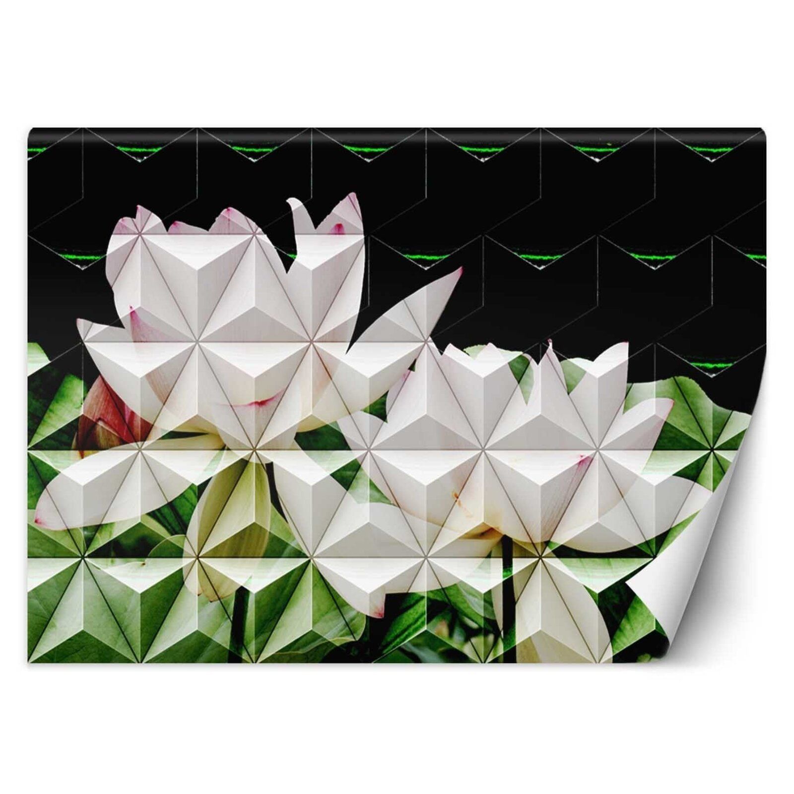 Papier peint fleur de lotus géométrique | Leroy Merlin Papier peint fleur de lotus géométrique | Leroy Merlin