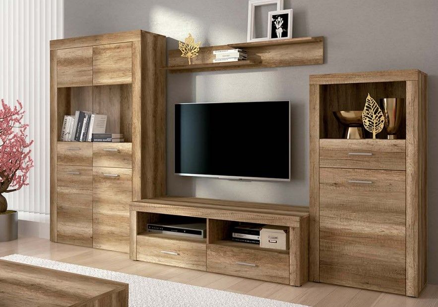 Mueble de Comedor, Mueble Salón, Acabado en Color Cañón, Medidas: 301 ...
