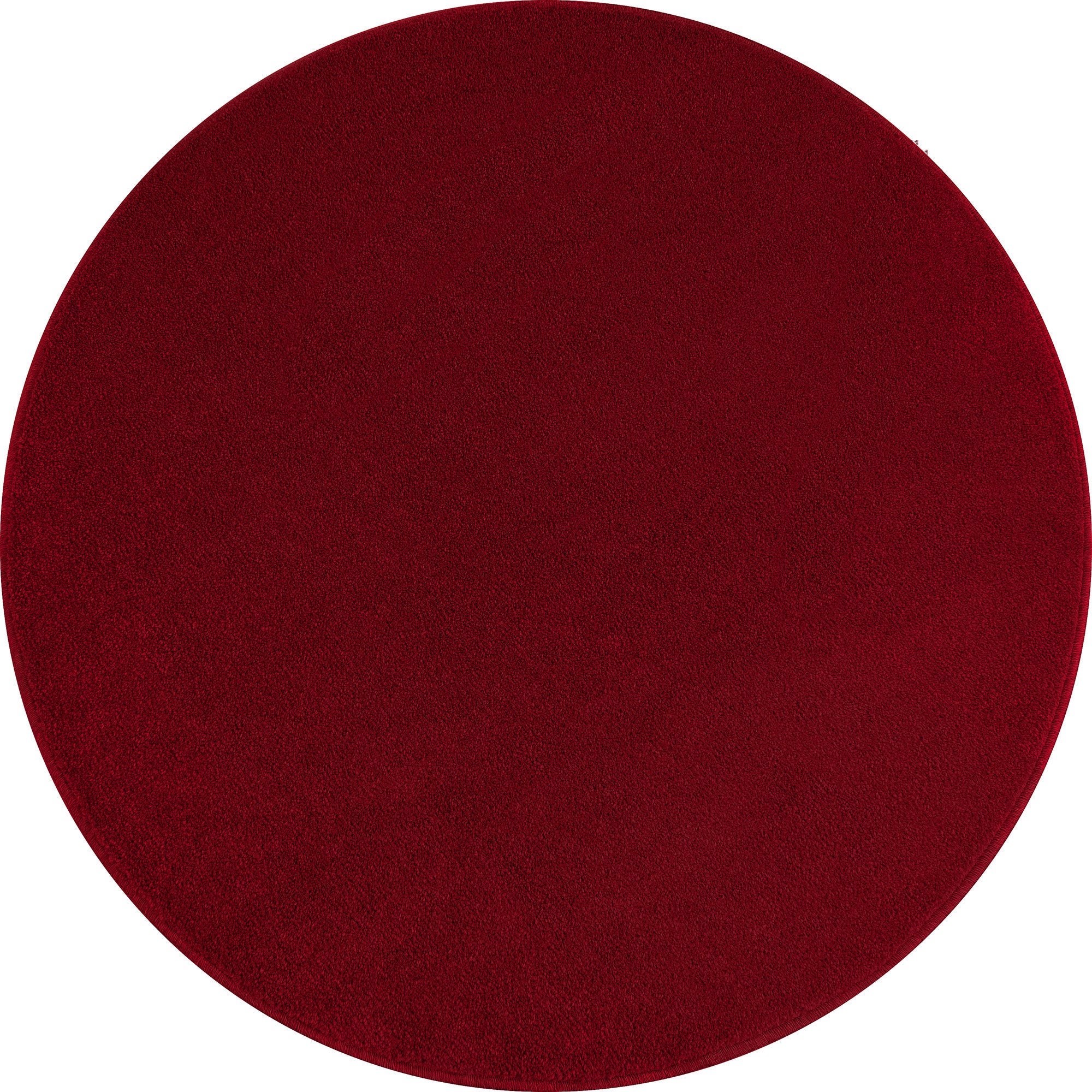 Tapis Rond uni de Salon Chambre Relax Sobre et Epuré - Rouge 160 x 160 ...