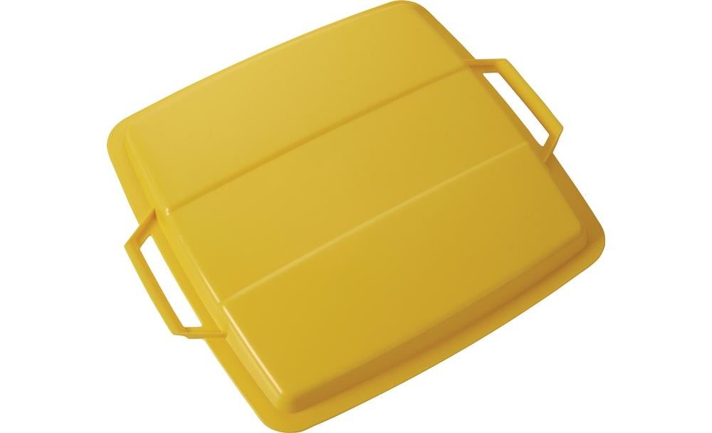 GRAF Couvercle PP jaune l.485xP510 mm adapté à poubelle 90 l | Leroy Merlin
