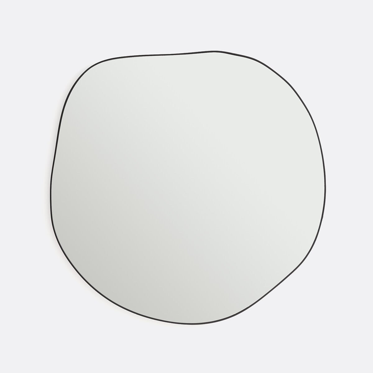 Miroir forme organique, longueur 80 cm, hauteur 80 cm, ORNICA - Noir ...