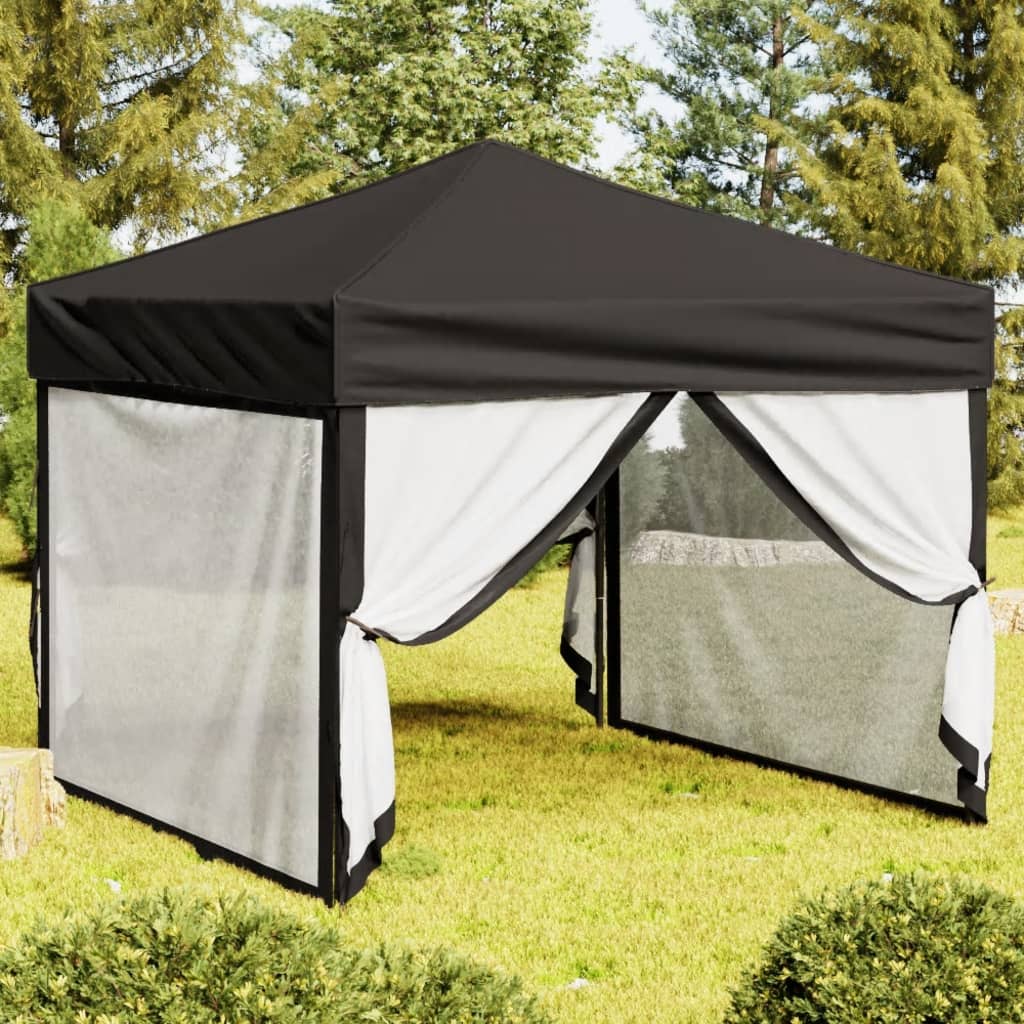 Tonnelle de Réception Pliable 3×3 m Noir avec Parois – Tente de Jardin ...