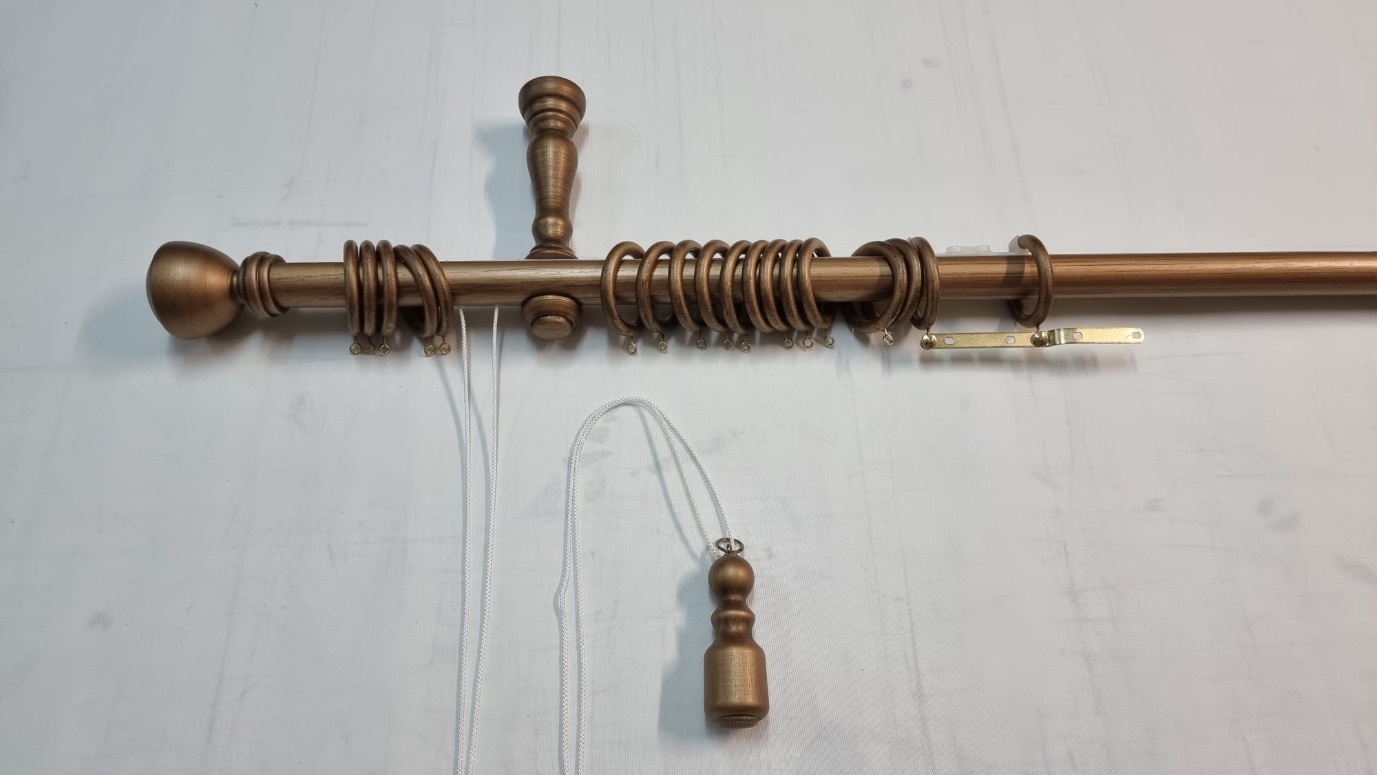 Tringle à rideau en bois de haute qualité, diamètre 35 mm corde couleur ...