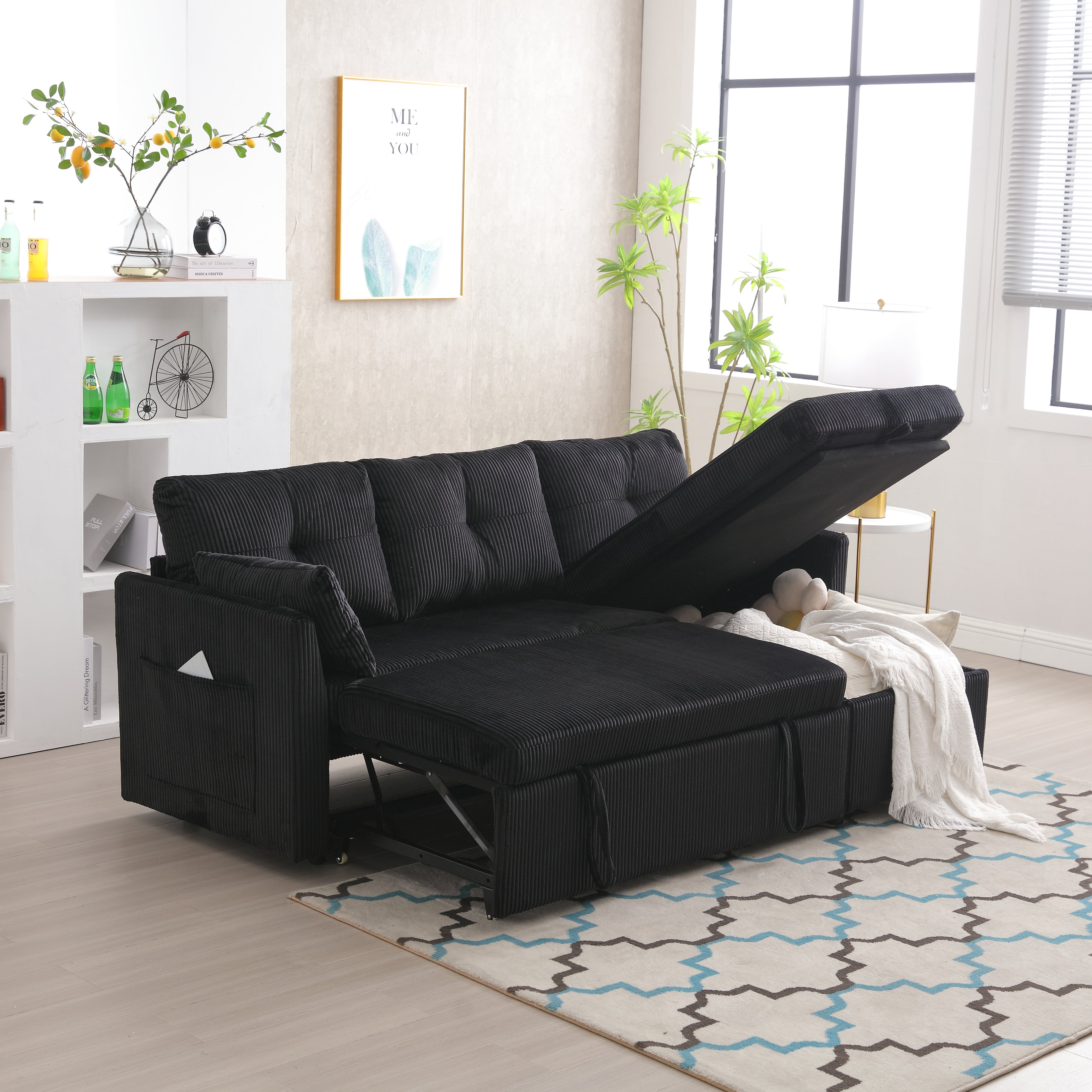 Sofá en forma de L con asiento intercambiable de almacenaje/chaise ...