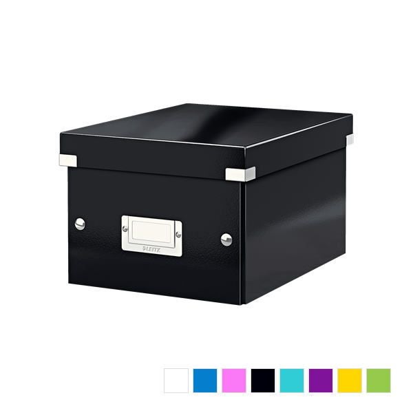 Petite Boîte de rangement en Carton A5+ avec couvercle - Noir | Leroy ...