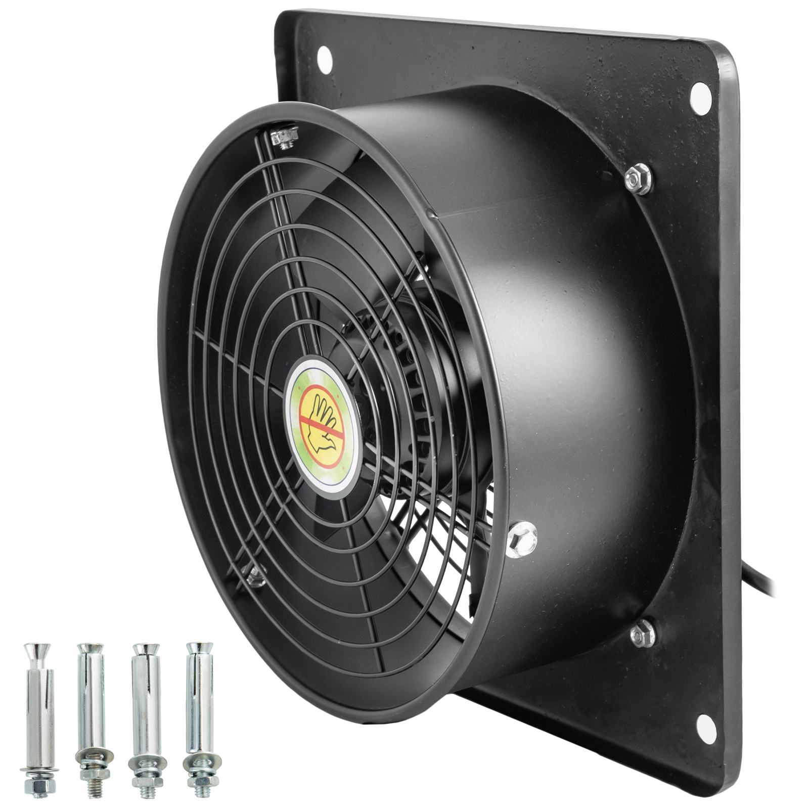 VEVOR Extracteur Industriel Metal Axial Extraction Ventilation Commercial Air Blower Fan 254mm 10 Inches 2 Pole 1850m3 h pour Magasin Restaura Leroy Merlin
