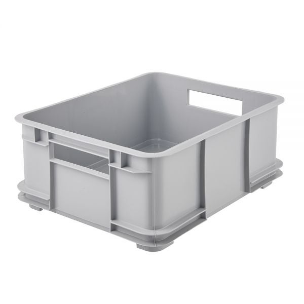 Caisse Empilable en plastique 20 litres - Gris Clair | Leroy Merlin