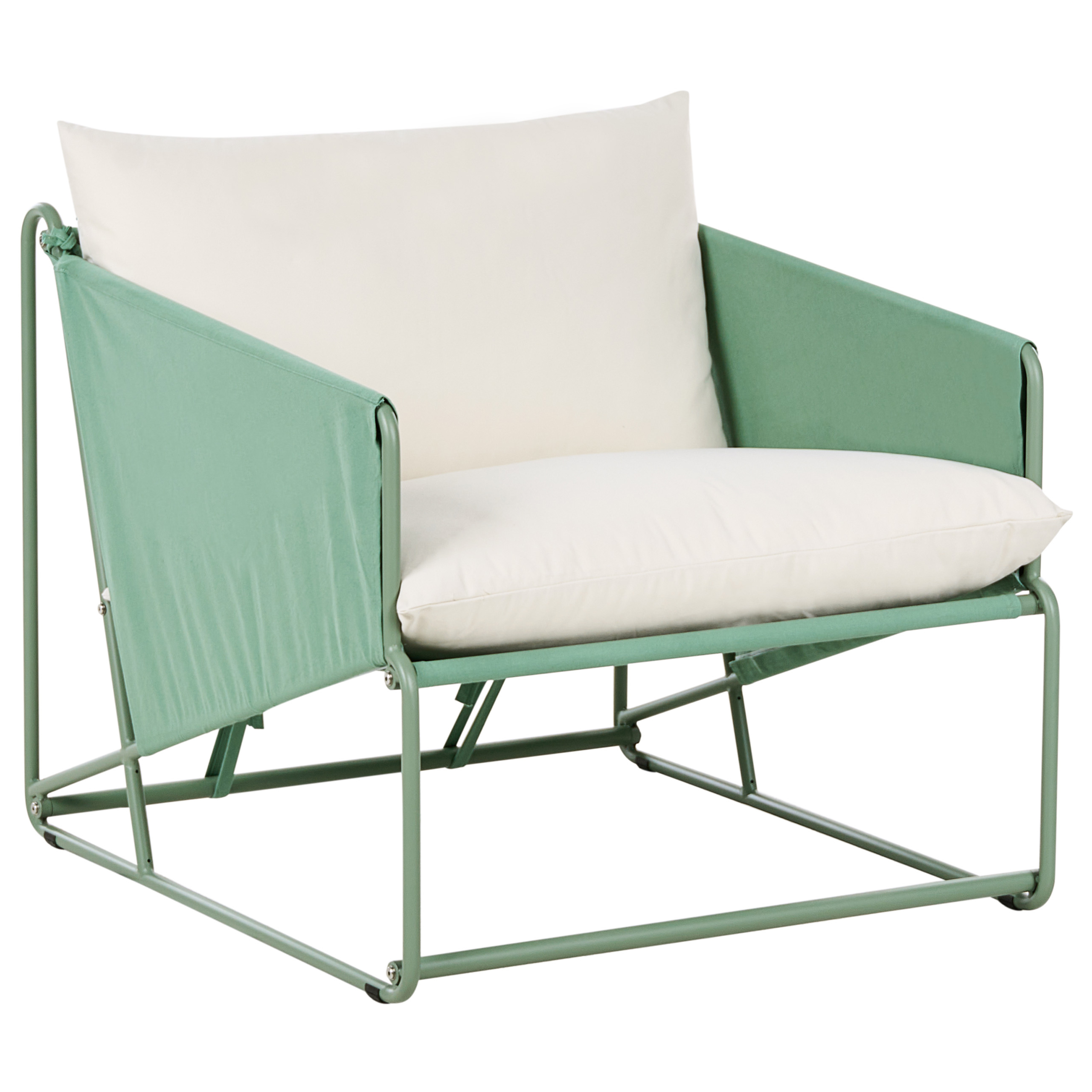 Chaise de jardin avec coussin Ponte en Acier Vert | Leroy Merlin