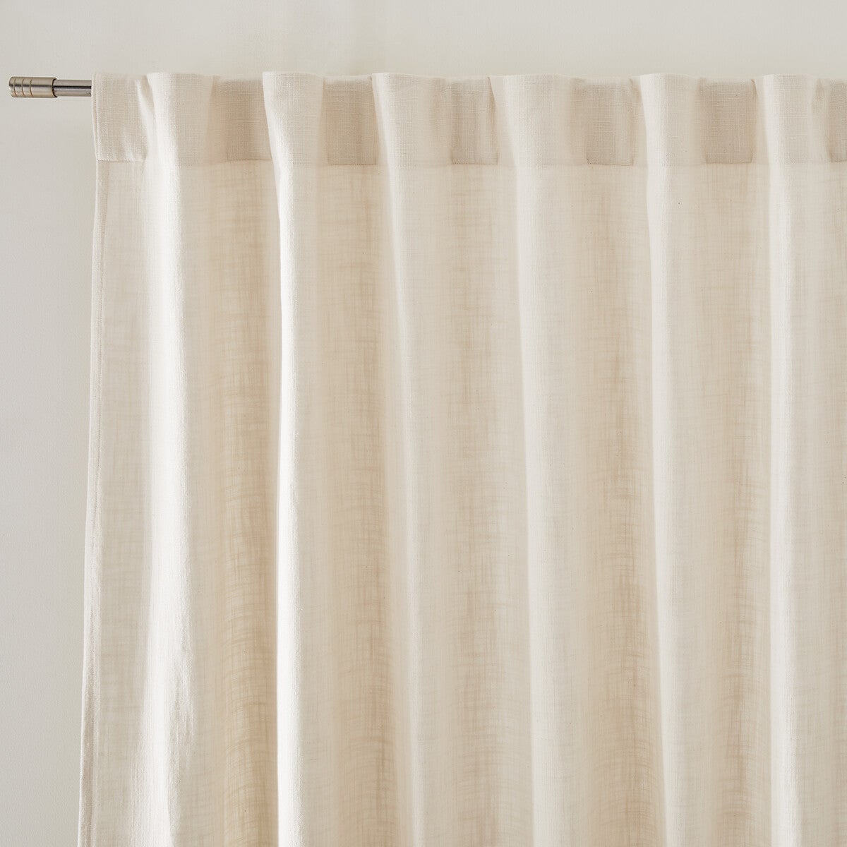 Rideau coton finition pattes cachées, Jawi - Ecru - 300 x 140 cm ...