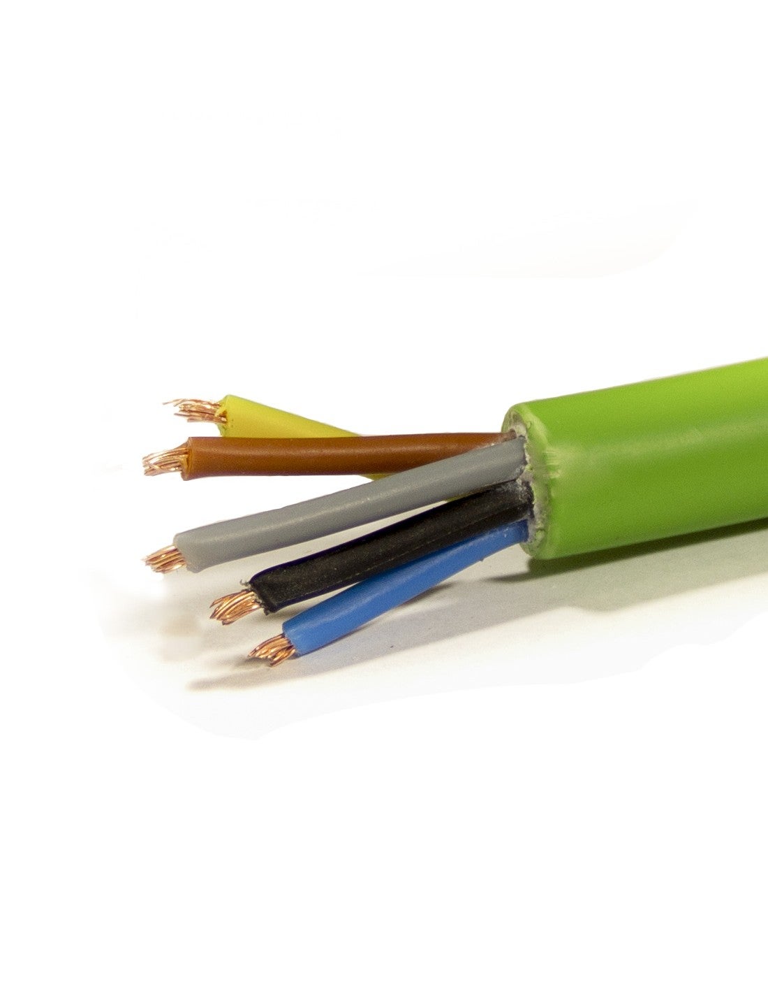 Cable al corte metros Manguera 5x1,5 mm verde. FLEXIBLE Libre de ...