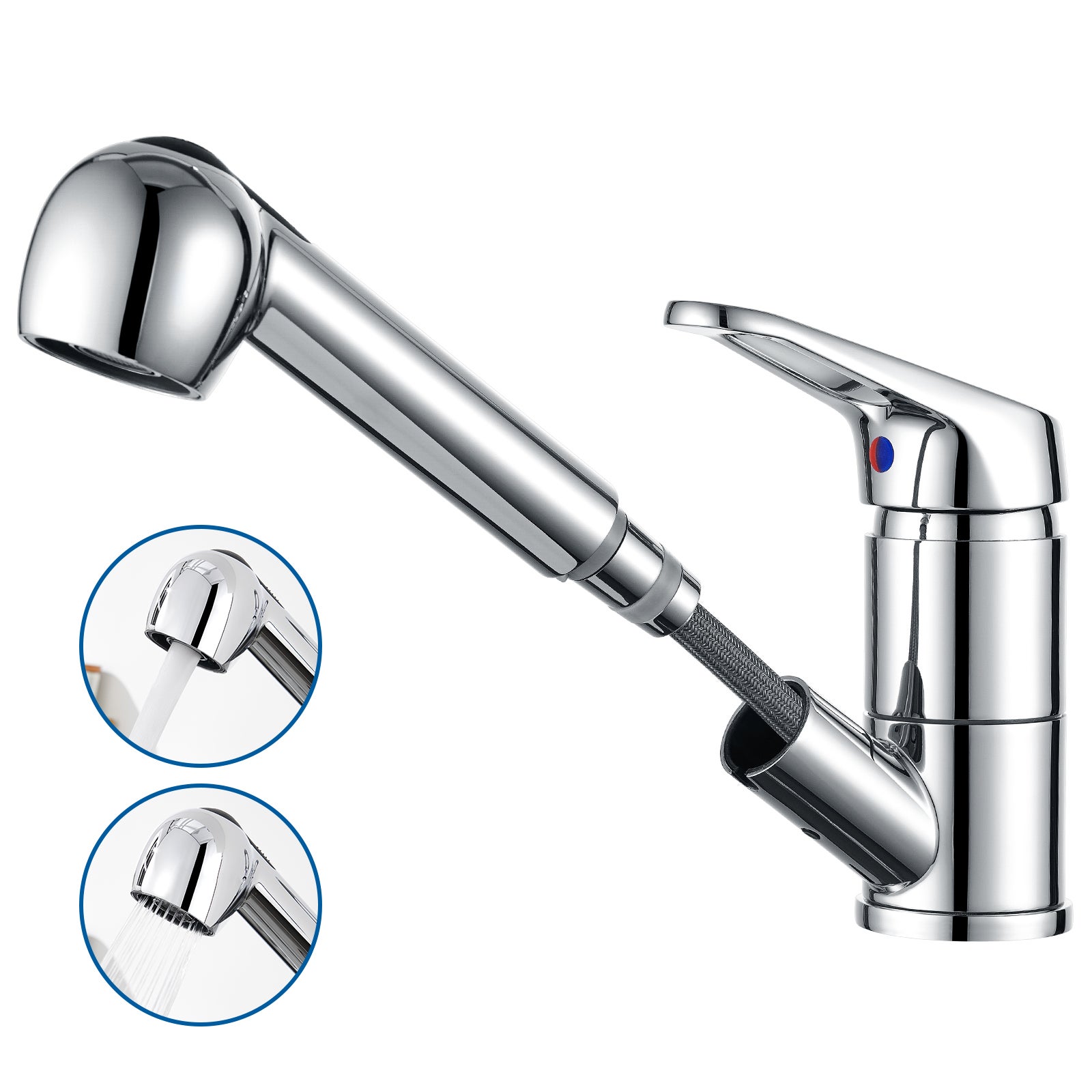 Mitigeur de Cuisine ,Chromé Extractible,Robinet Cuisine avec Douchette ...