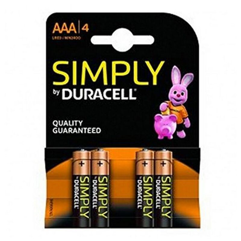 Pilas Alcalinas DURACELL Simply DURSIMLR3P4B LR03 AAA 1.5V (4 pcs ...