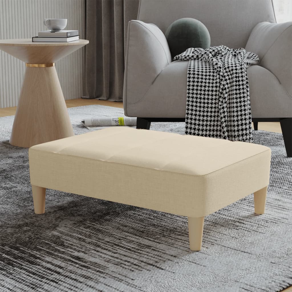 Taburete de tela color crema 78x56x32 cm | Leroy Merlin