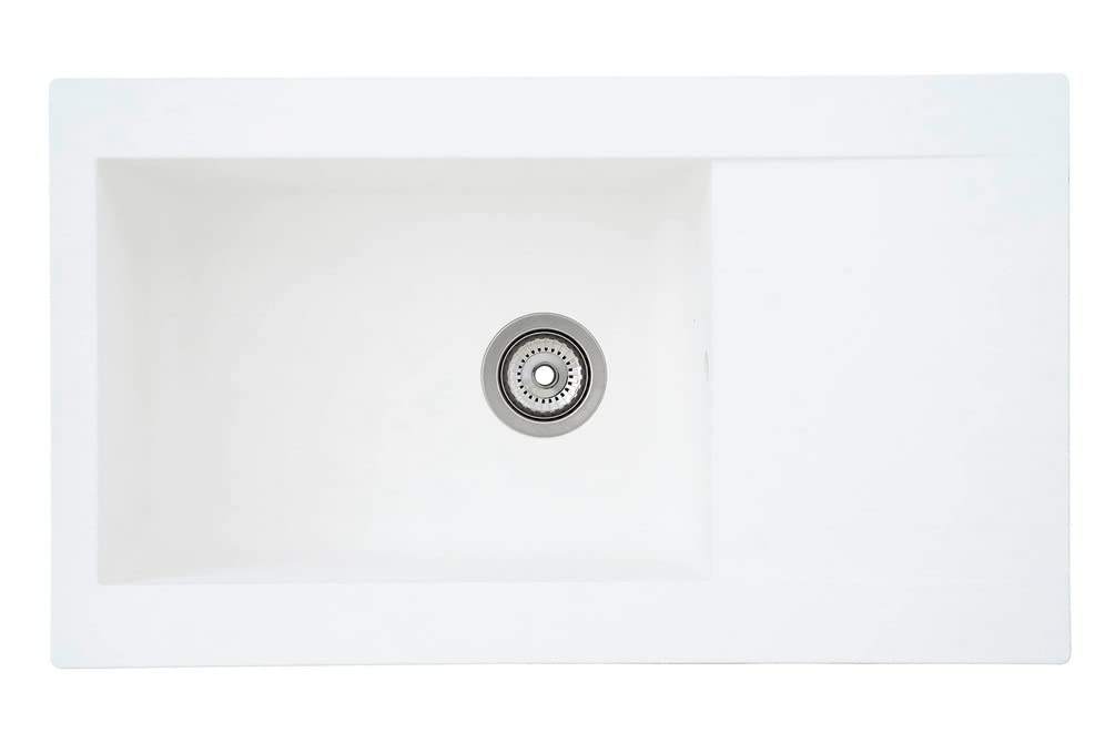 Respekta Denver Lavello in Composito Mineralite Bianco/Lavello da ...