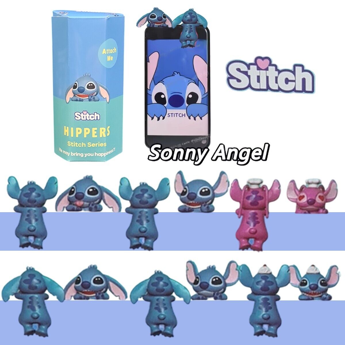SONNY ANGEL STITCH SERIES SORPRESA HIPPERS DECORAZIONE CELLULARE MINI ...