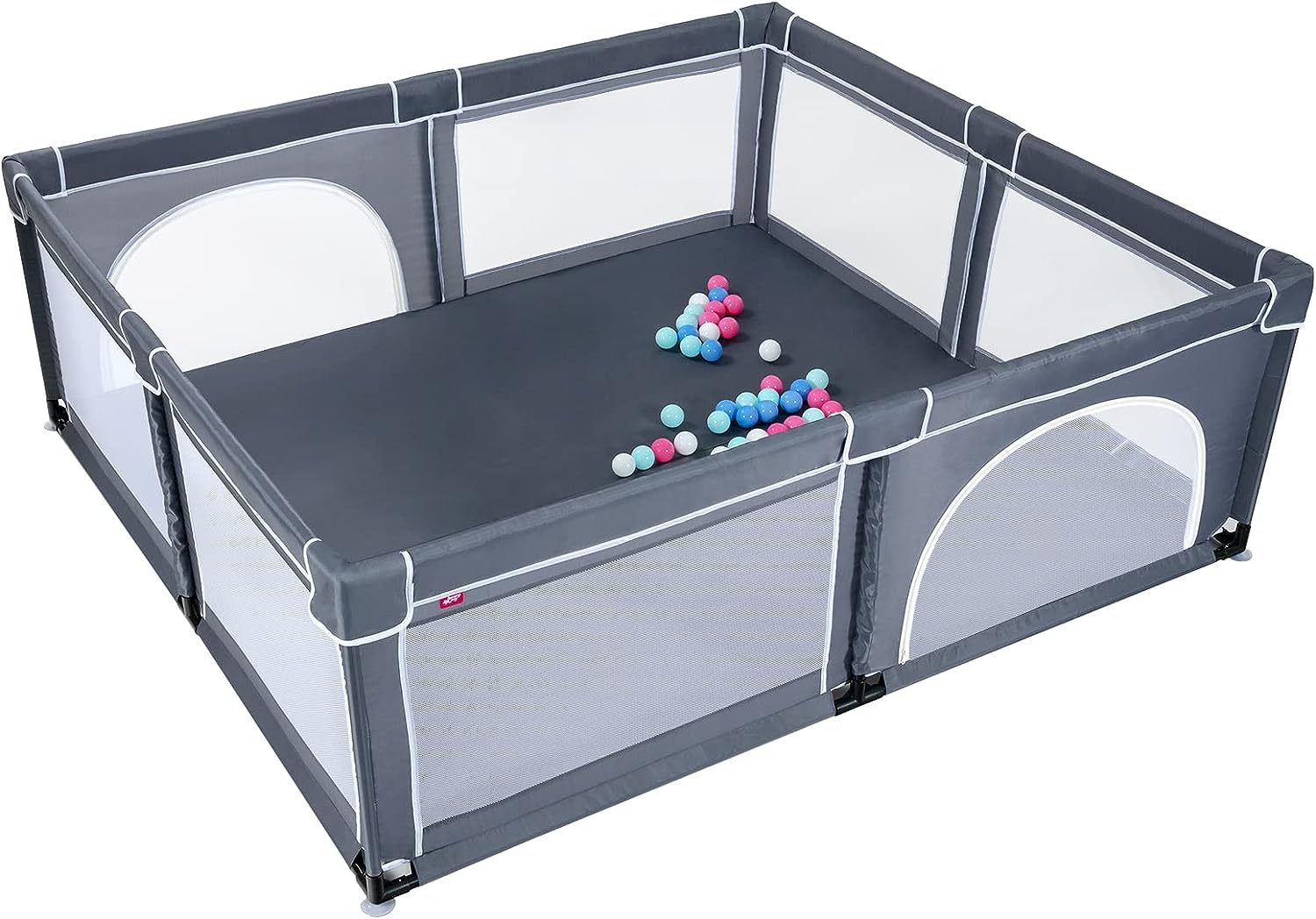 Parque Infantil Bebe,206x185,5x68cm, Corralito Bebe con 2 Puertas ...