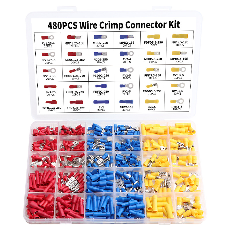 Terminales eléctricos para coche (480 unidades), terminales de crimpado ...