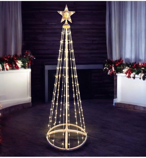 Árbol Navidad de Luces Led con Estrella, 1.2m Metros 130 led ...