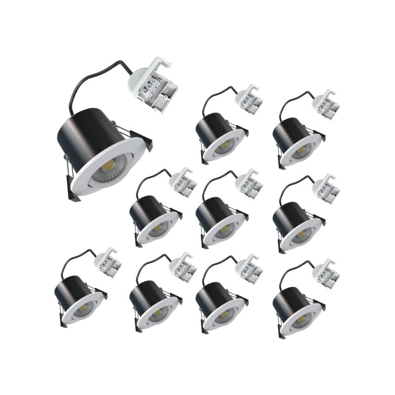 Lot de 10 Spots LED Encastrables Orientables RT2020 D67 5W/8W IP65 CCT ...