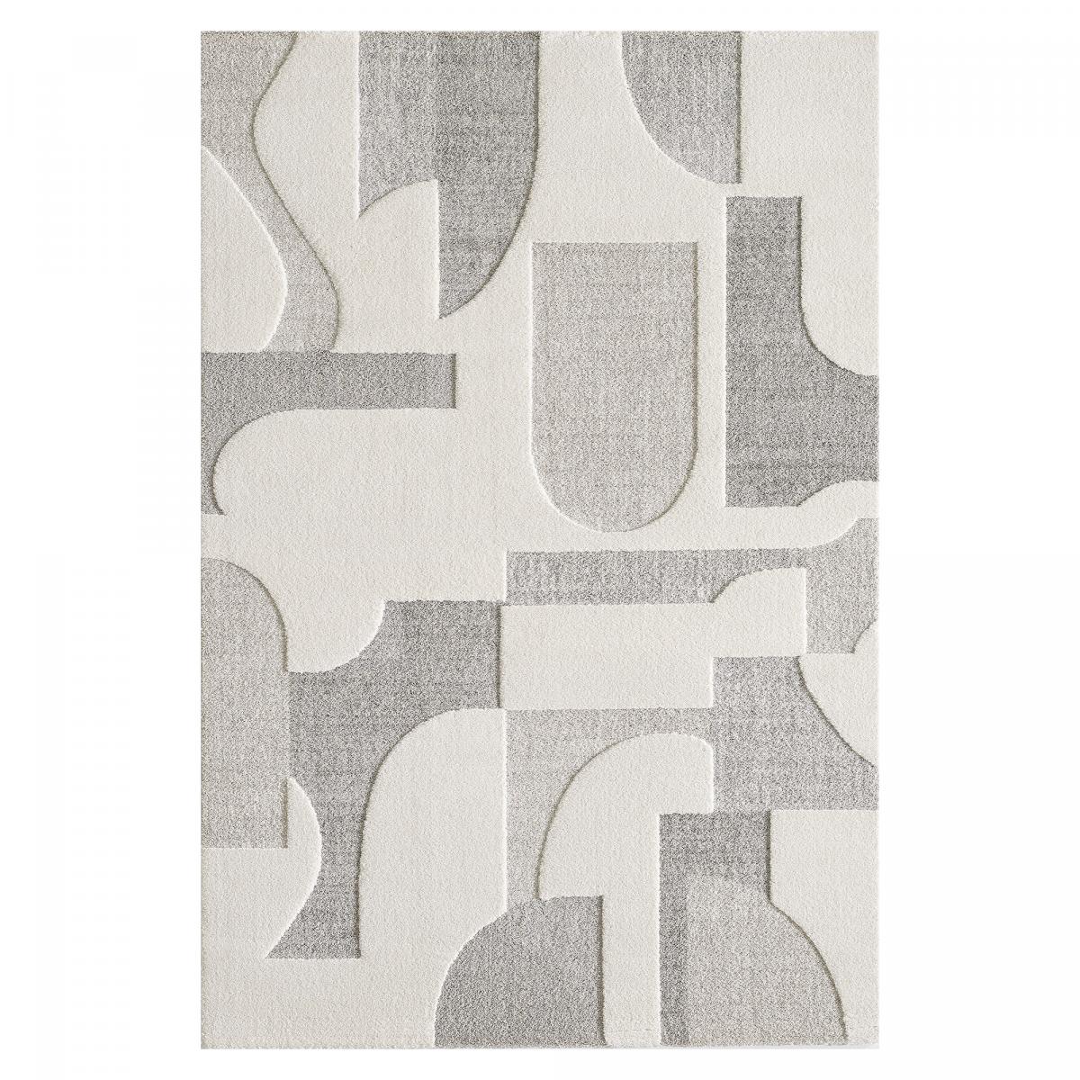 Tapis couloir 80x300 tissé crème rectangle motif simple CERGEO | Leroy ...