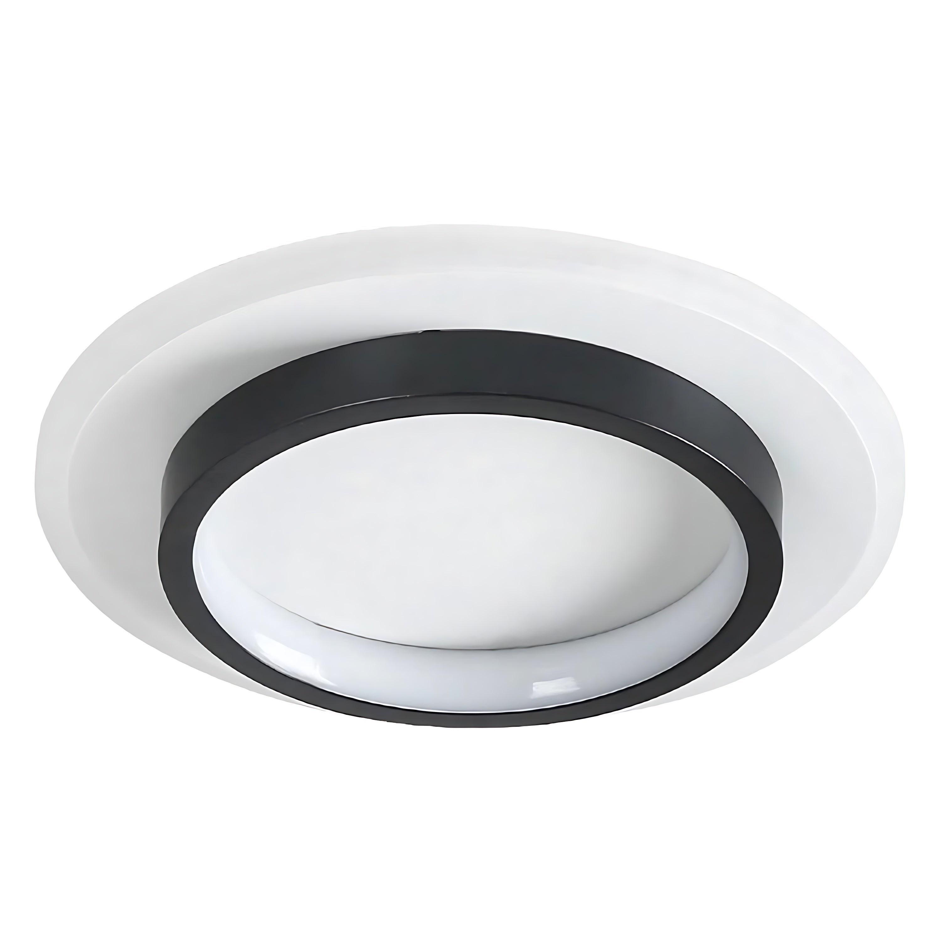 Plafonnier LED Rond 21W GLAMARIS, Noir + Blanc, 6500K Lumière Blanche ...