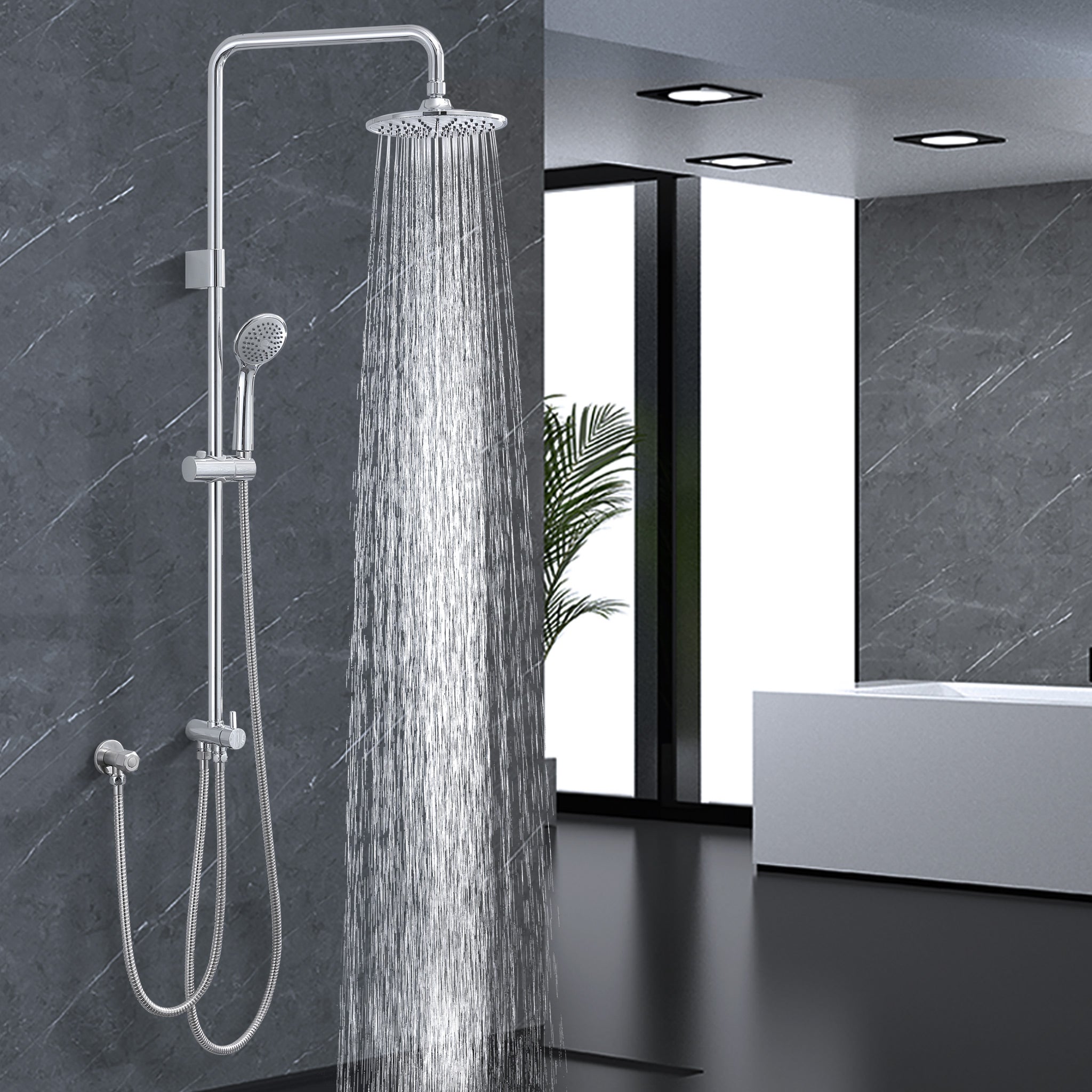 Colonne de Douche Sans Robinetterie, Ensemble de Douche Chromé avec ...