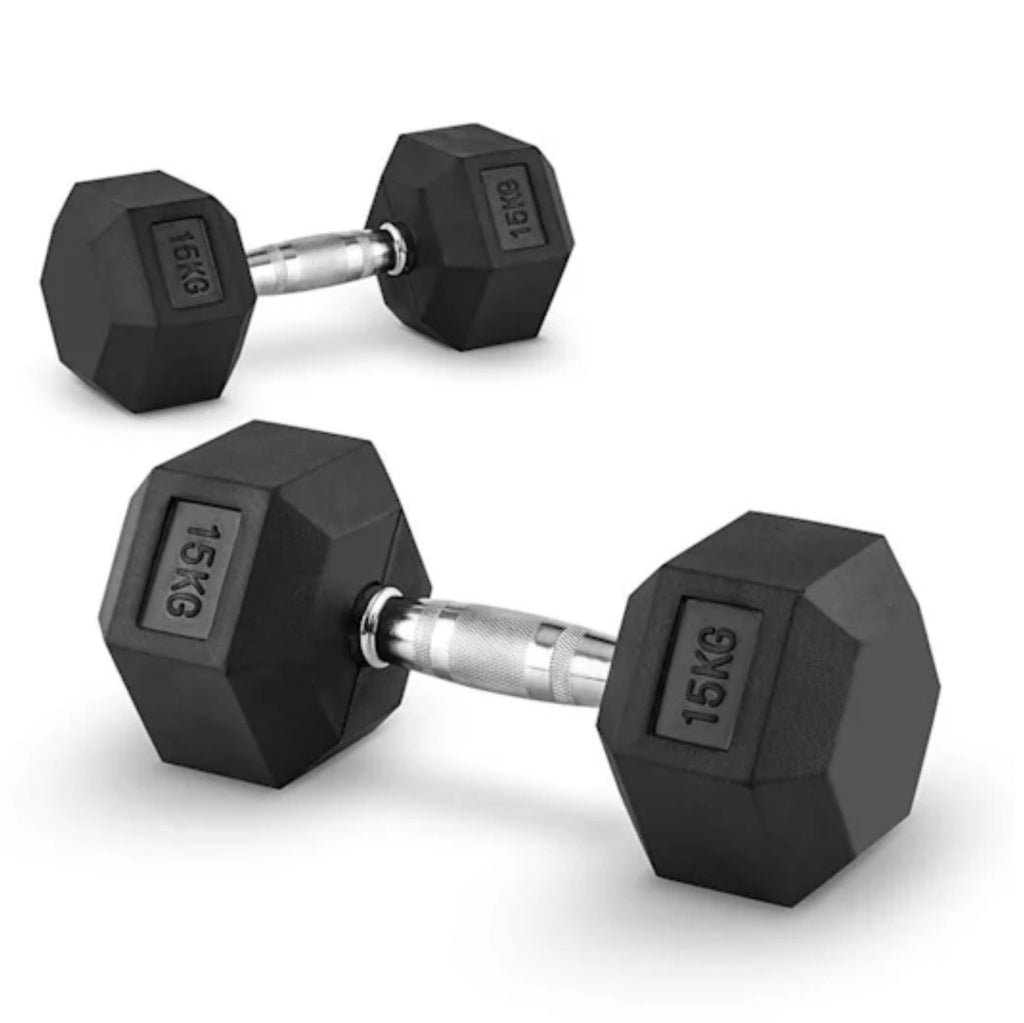 MANCUERNAS HEXAGONALES PESAS DE GIMNASIO DE 5 A 15 KG PESAS DE GIMNASIO PROFESIONALES DE GOMA ...