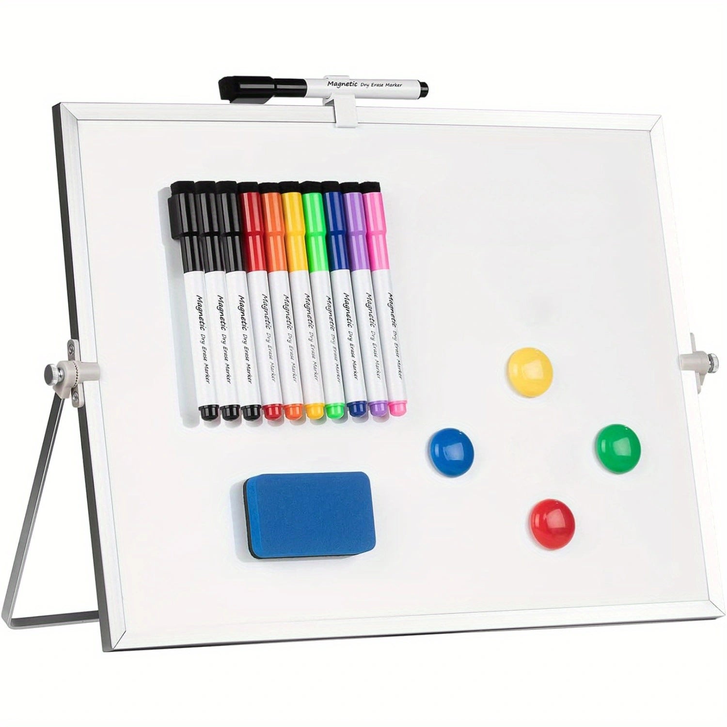 Tableau blanc magnétique 30 x 40 cm, support chevalet, cadre en ...