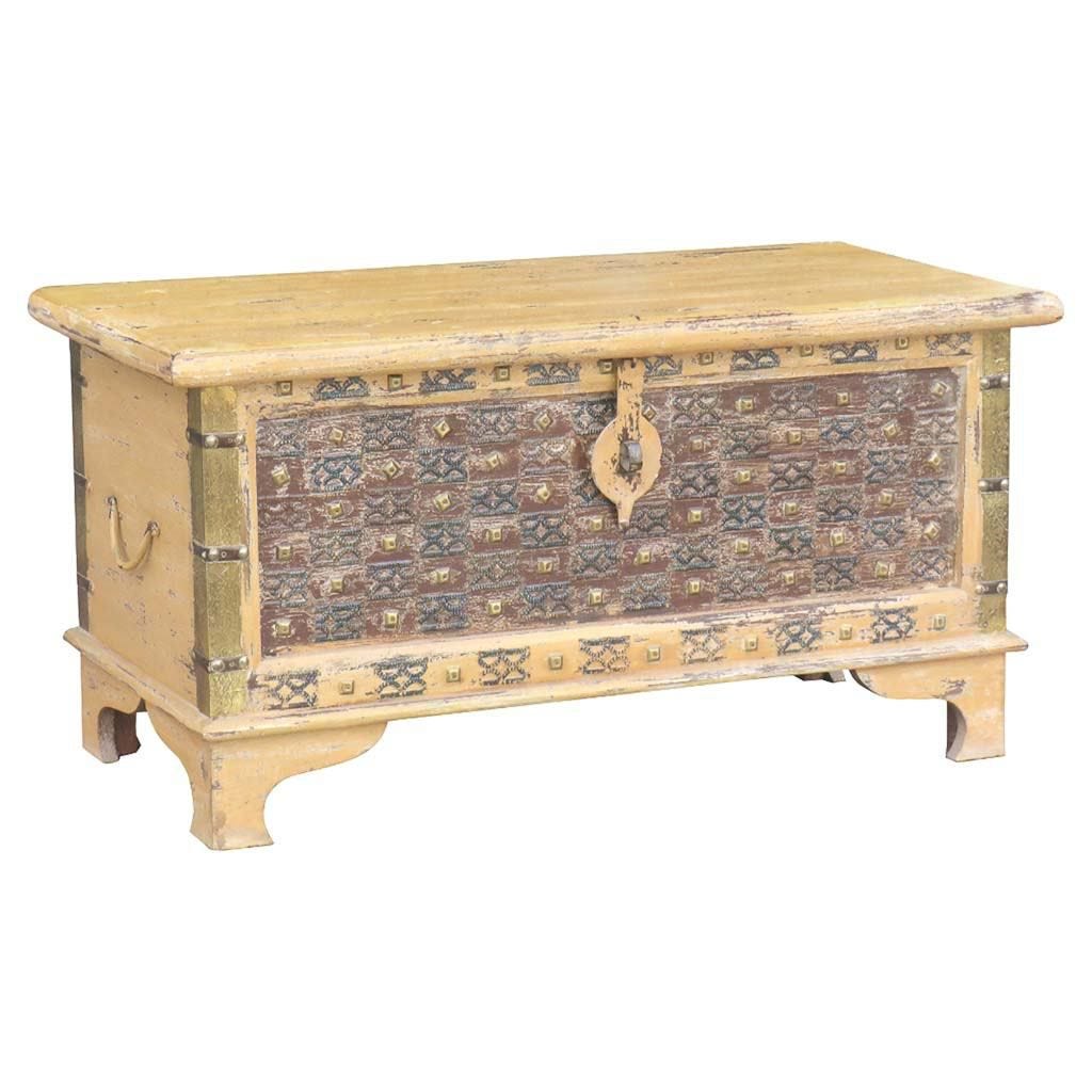 Botte En Bois Finition Artisanale Multicolore 90x40x45h Cm Leroy Merlin